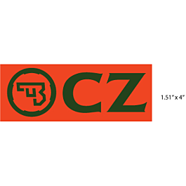 CZ LOGO 4" RECTANGLE STICKER ORANGE | CZ-USA