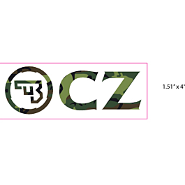 CZ LOGO 4" RECTANGLE STICKER CAMO | CZ-USA