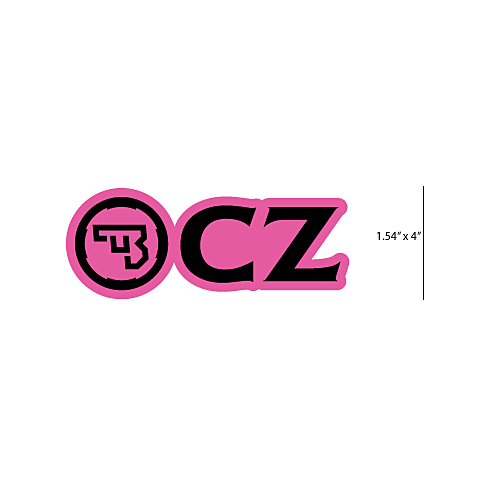 CZ LOGO 4" DIE CUT STICKER PINK | CZ-USA