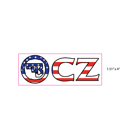 CZ LOGO 4" RECTANGLE STICKER USA | CZ-USA